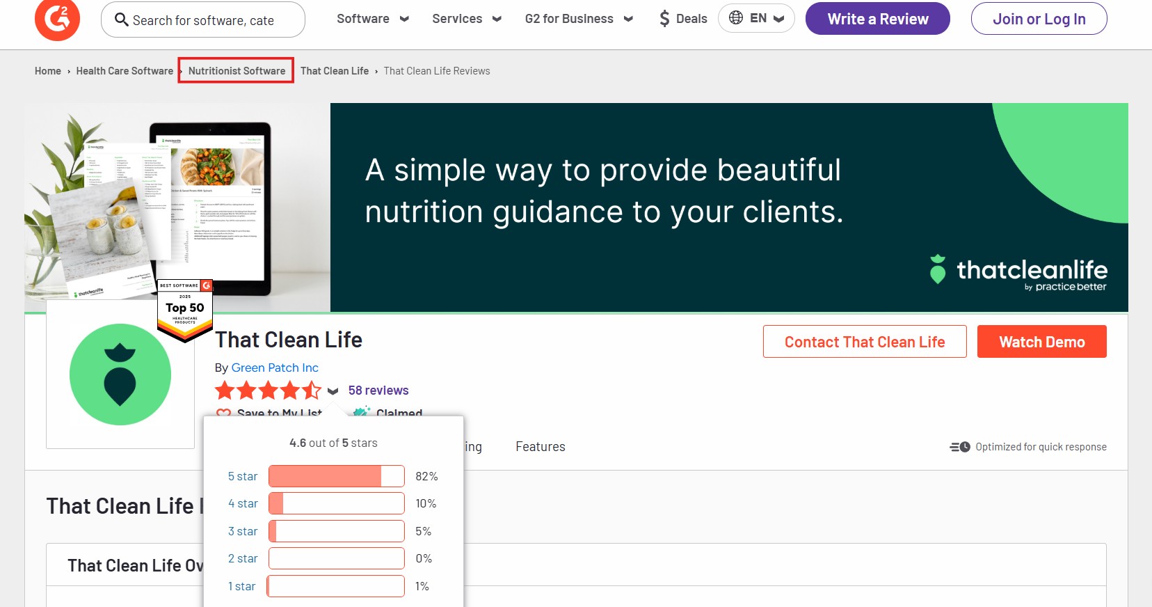 That Clean Life vs NutriAdmin Comparison and Reviews