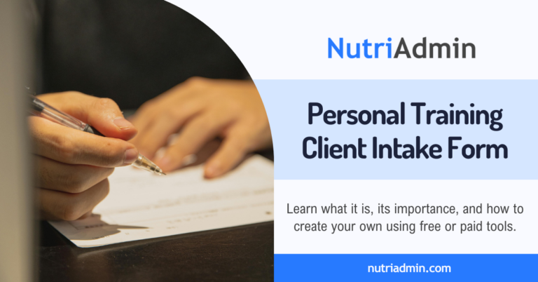 Personal Training Intake Form - NutriAdmin Blog